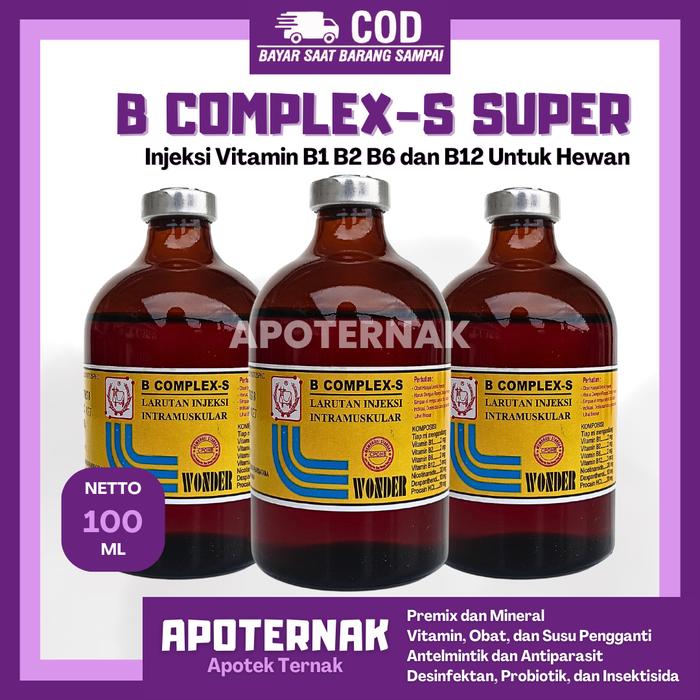 Jual WONDER B COMPLEX-S SUPER 100 ml | Vitamin B Kompleks Hewan Ternak - Kota Surabaya ...