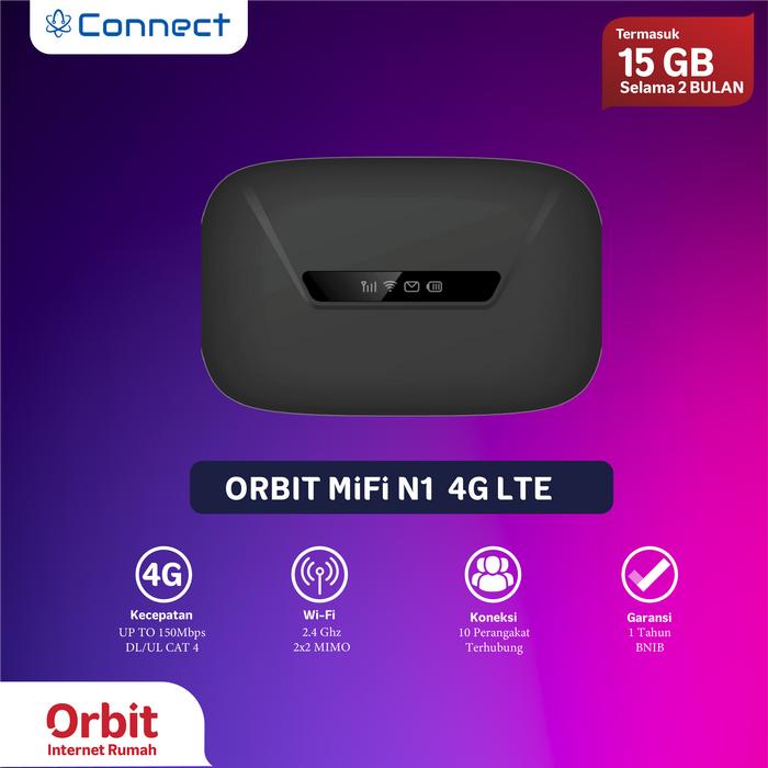 Jual Telkomsel Orbit Mifi N1 Portable Modem Wifi 4G High Speed Bonus ...