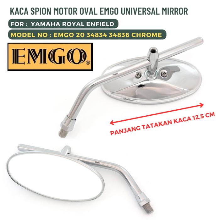 Jual SPION MOTOR OVAL CLASSIC YAMAHA ROYAL ENFIELD EMGO 20 34834 34836 KROM - Kota Bekasi ...