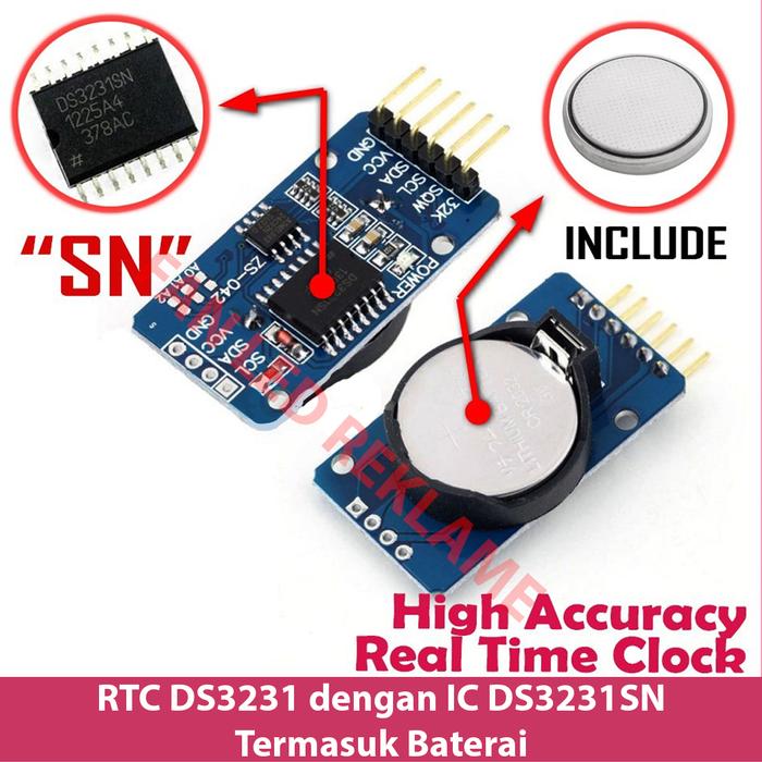 Jual DS3231 AT24C32 DS 3231 Modul Waktu Clock Module I2C Arduino RTC ... Jual DS3231 AT24C32 DS 3231 Modul Waktu Clock Module I2C Arduino RTC ...