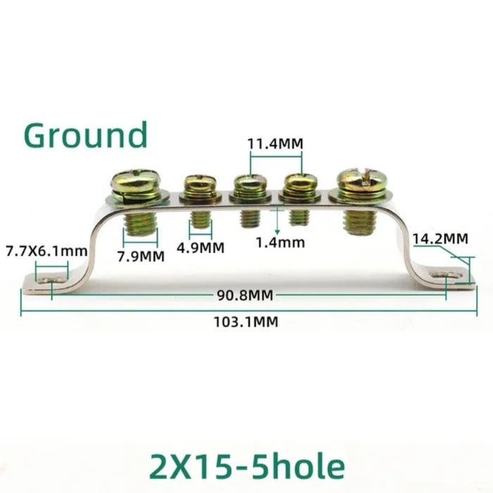 Jual Busbar Terminal Blok Arde / Grounding Terminal Block / Earth ...