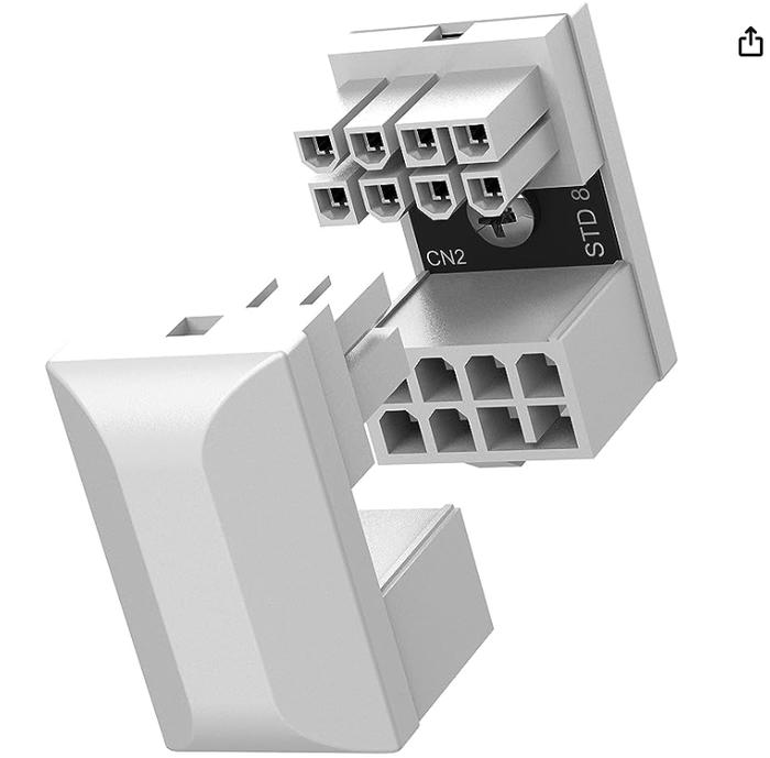 Jual EZDIY-FAB VGA PCIe 8 Pin 180 Degree Angle adapter - WHITE - STD ...