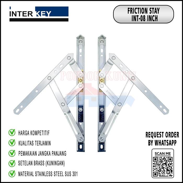 Jual ENGSEL CASEMENT FRICTION STAY INTERKEY 8" - Kota Depok - raka 88 | Tokopedia