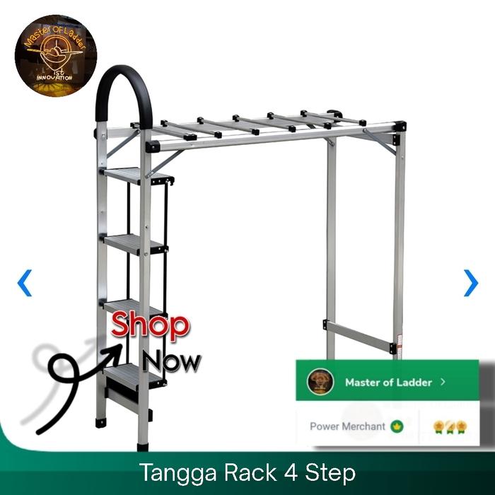 Jual Krisbow Tangga Lipat Aluminium 4 Step/Tangga Rak Jemuran Baju ...