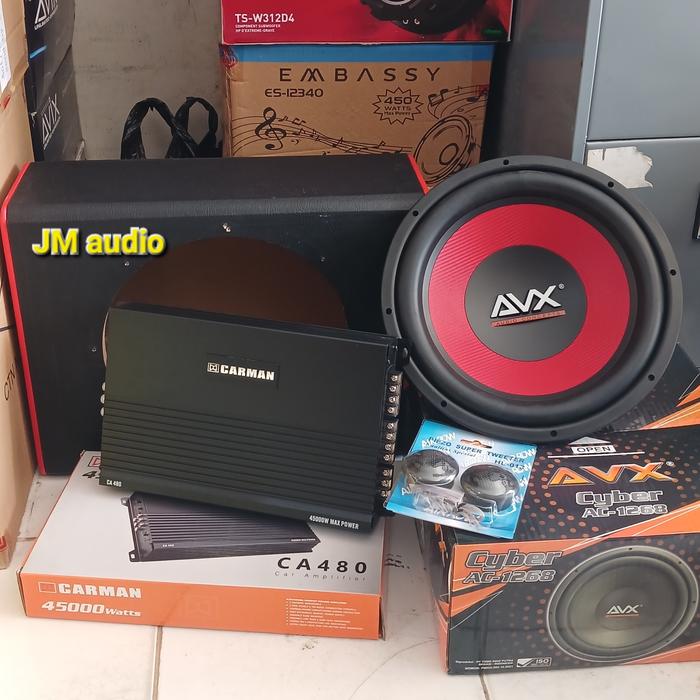 Jual Paket audio mobil,power 4ch carman,sub 12in avx,box 12in,bonus ...