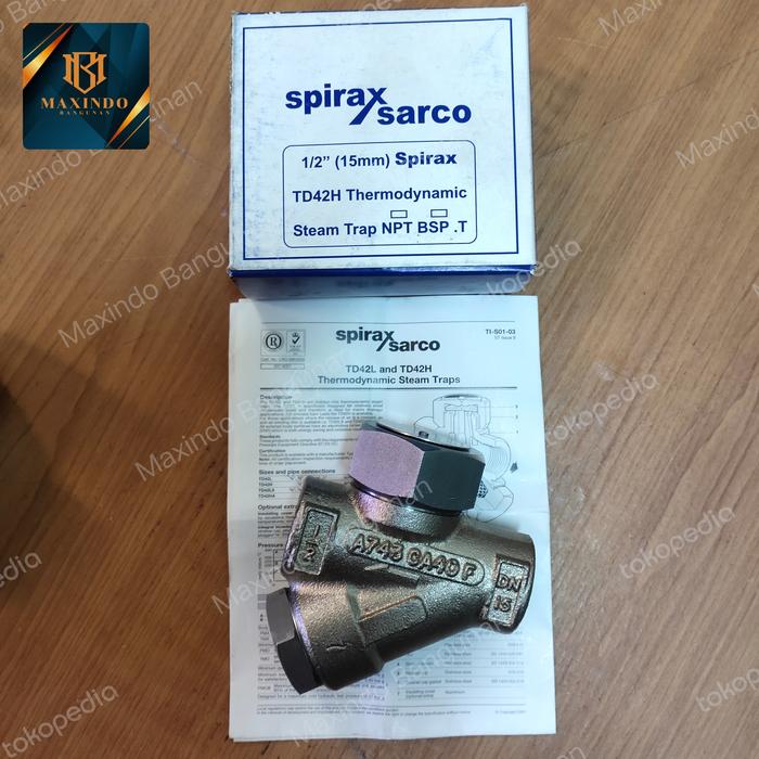 Jual Steam Trap 1/2" Inch SPIRAX SARCO TD42H Stainless DN15 - Jakarta ...