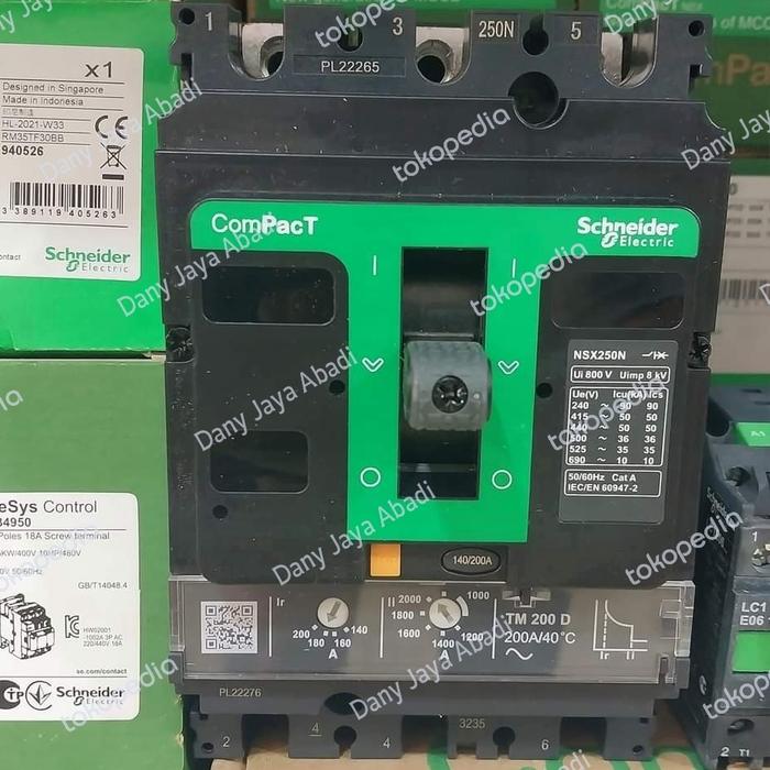Jual mccb schneider NSX250N 3P 200A 50KA C25N3TM200 TM200D - Jakarta Pusat - Dany Jaya Abadi ...