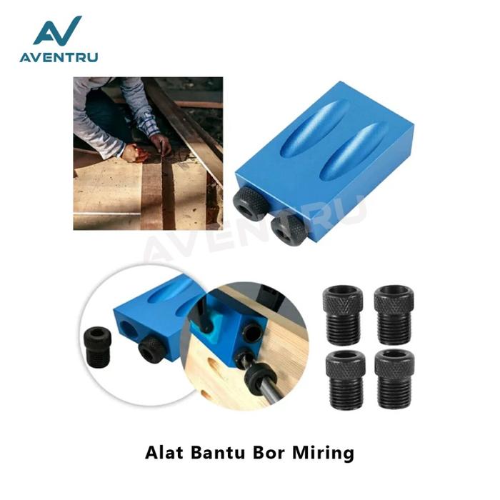 Jual Alat Bantu Bor Lubang Baut Miring Dowel Mini Pocket Jig Hole Set ...