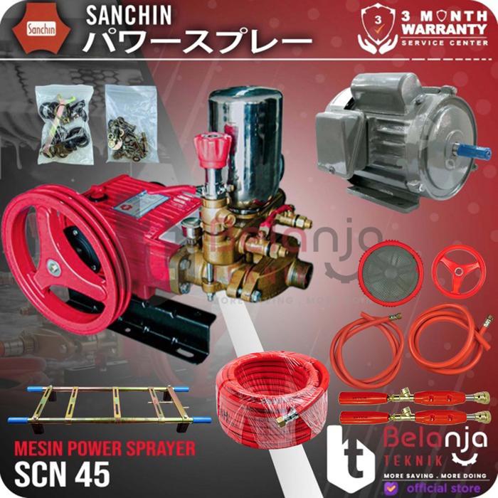 Promo SANCHIN Power Sprayer SCN 45 Steam + Elektro Motor Fukuta 5 HP 3 Phase Cicil 0% 3x - Kota ...