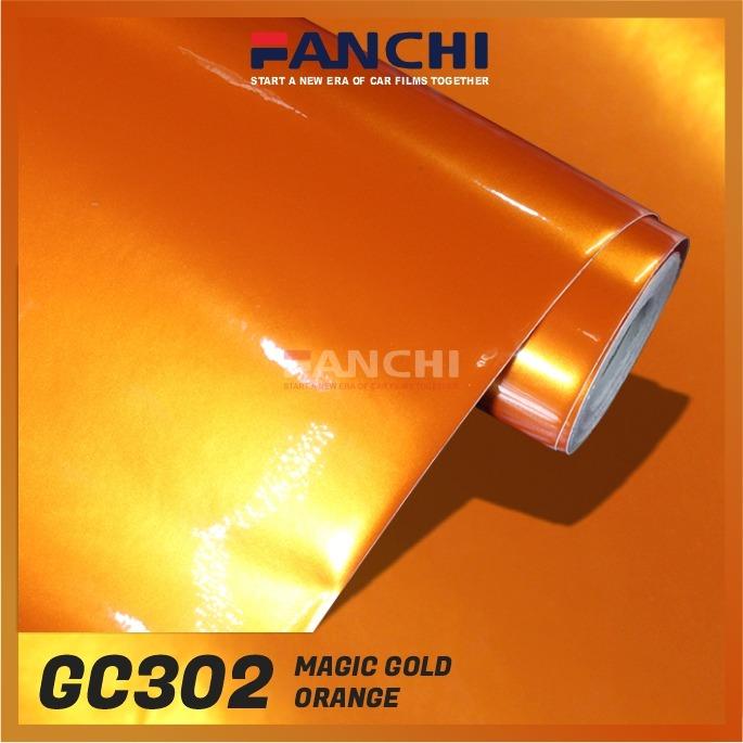 Jual 50cm Sticker Fanchi FC302 GC302 Magic Gold Orange per 50cm ...