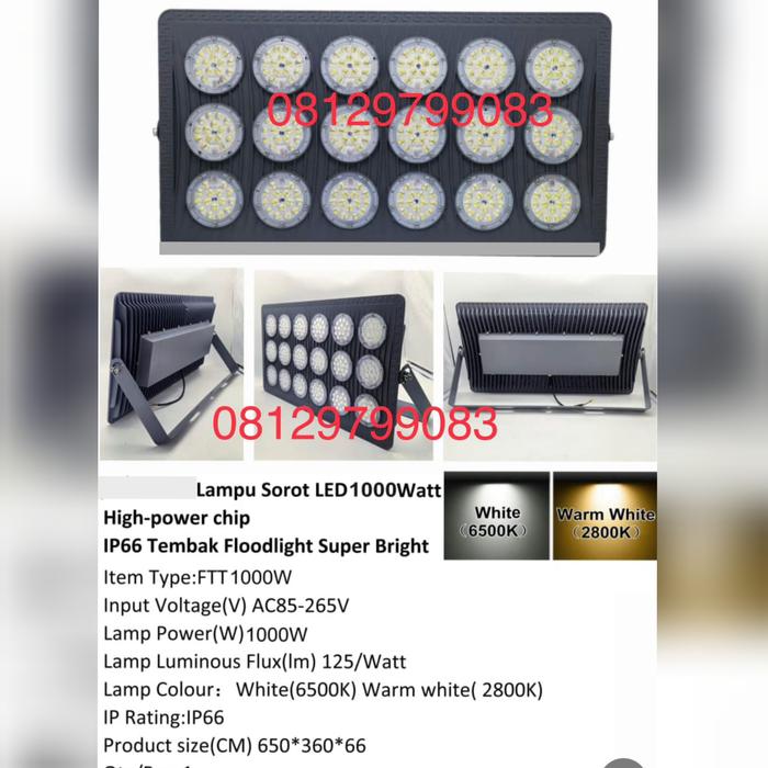 Jual lampu tembak led 1000w 1000 watt lampu sorot led floodlight ...