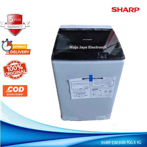 Jual Mesin Cuci 1 Tabung SHARP ESM 8000 PGG 8KG AUTO TUB CLEAN Zero ...