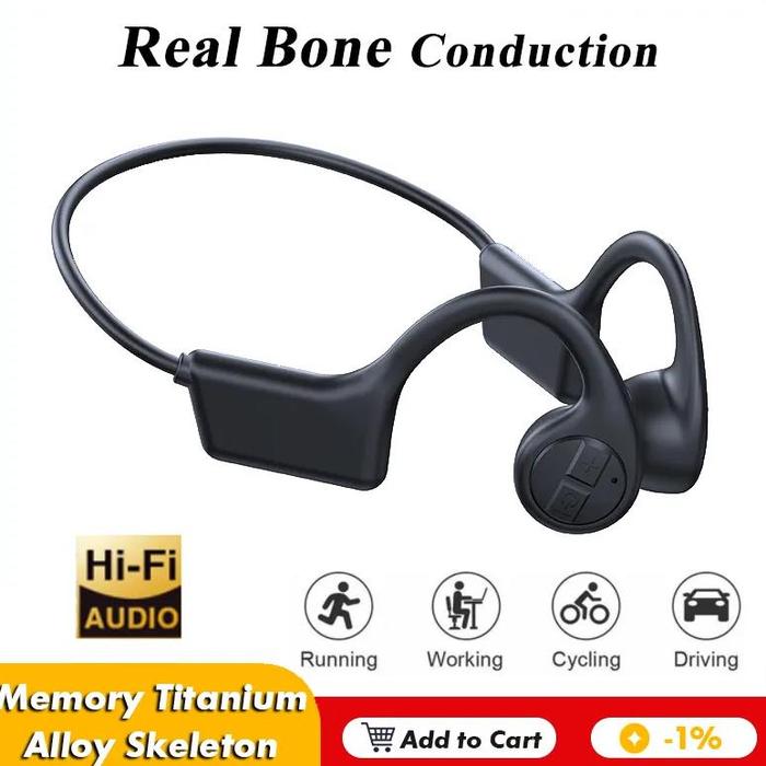 Jual INS X7 Bone Conduction Headphones Wireless BT5. 0 Earphone Outdoor ...