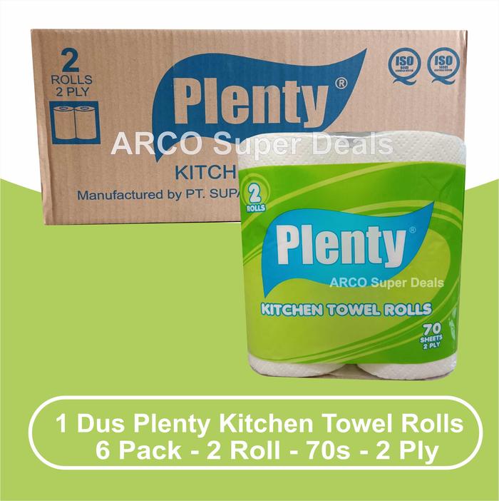 Promo 1 Dus Tissue Plenty Kitchen Towel Rolls Tisu Dapur - isi 6 Pack ...