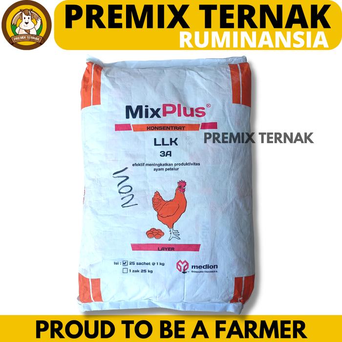 Jual MIX PLUS LLK3A 1 SAK (25KG) Premix Vitamin Produktivitas Ayam ...