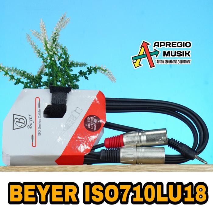 Jual Beyer ISO 710 LU18 Kabel Audio Jack Aux trs 3.5mm to Dual Xlr Male ...