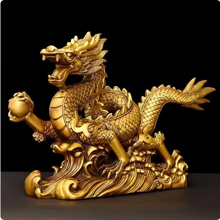 Jual A.S Patung China Feng Shui Ornamen Naga Tembaga Patung ...