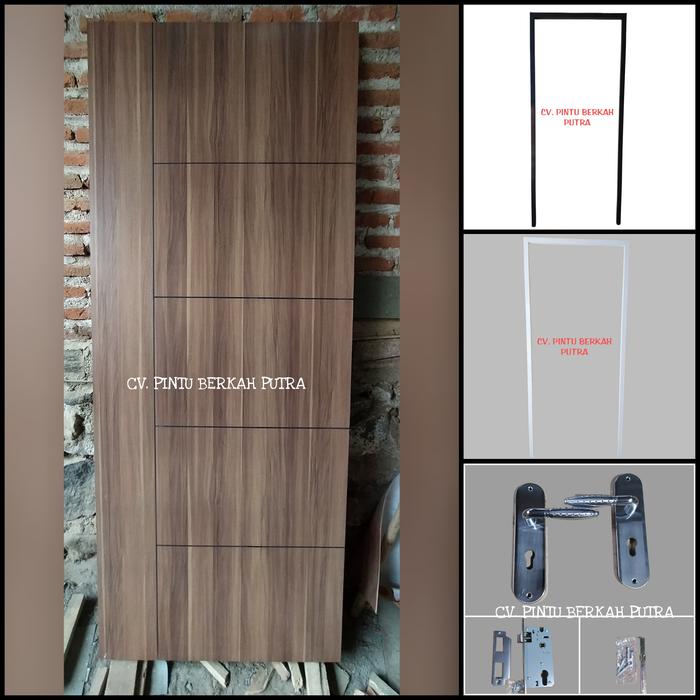 Jual PINTU MINIMALIS SATU SET KUSEN LENGKAP - C. HITAM KAYU - Kab ...