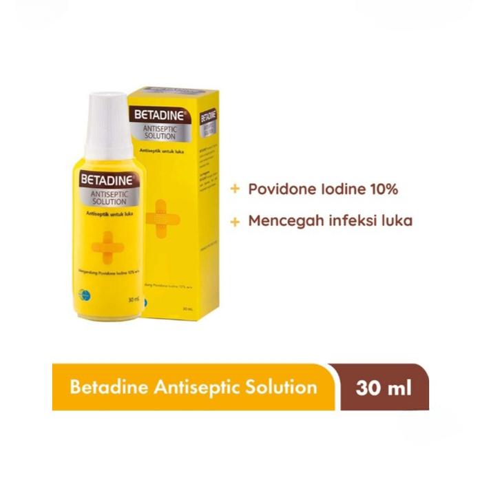 Jual Betadine Antiseptic Solution Obat Luka 30ml Antiseptik Betadine ...