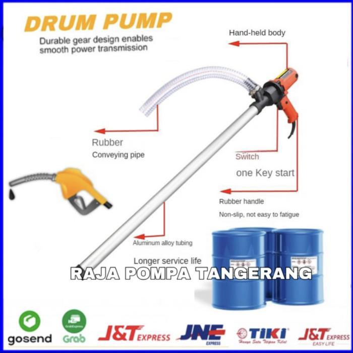 Jual Drum Pump Aluminium DDP 380 AL Pompa Drum DC 12V - 25 mm - Jakarta ...