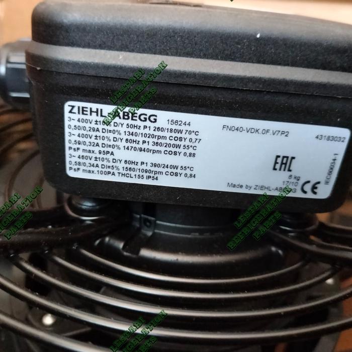 Jual Axial Fan Ziehl abegg 16inch FN040-VDK.0F.V7P2 - Jakarta Utara ...