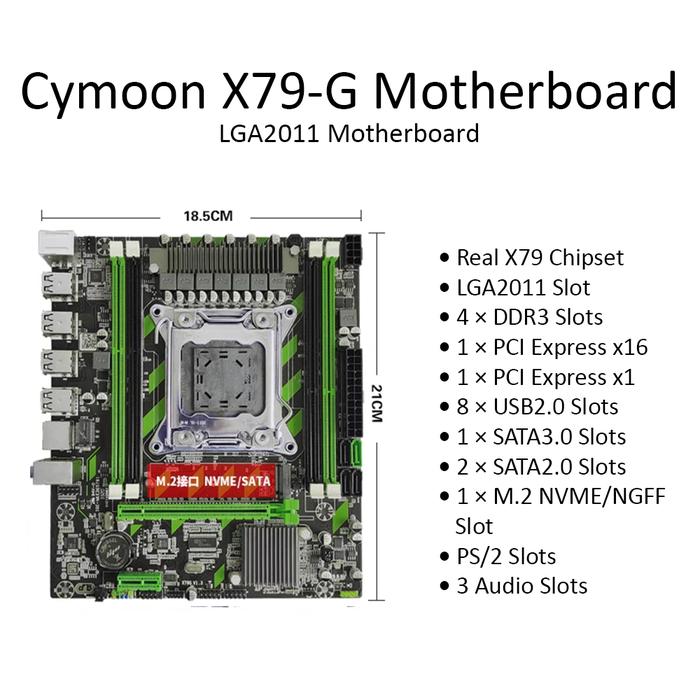 Jual Cymoon X79 Motherboard LGA 2011 DDR3 Mainboard Mobo SATA3 Server ...