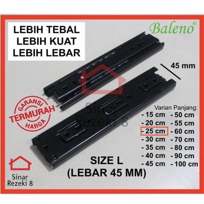 Jual Rel Laci 25 Cm Double Baleno / Track FULL Extension - Kota ...