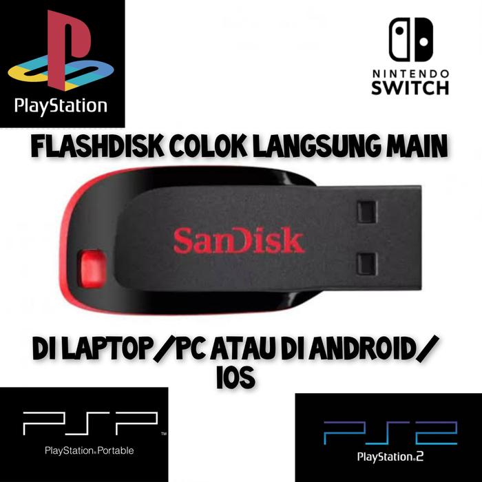 Jual Flashdisk 32gb,64gb,128gb isi game bisa untuk android dan laptop ...