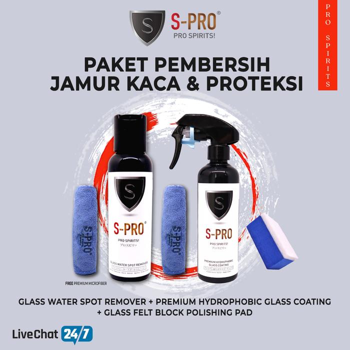 Promo PAKET PEMBERSIH JAMUR KACA GLASS SCRUB DAN PROTEKSI GLASS COATING ...