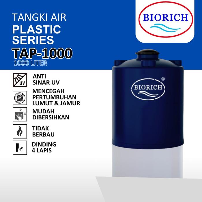 Jual Tangki Air, Tandon Air BIORICH, Toren Air Tangki PE Volume 1000 ...