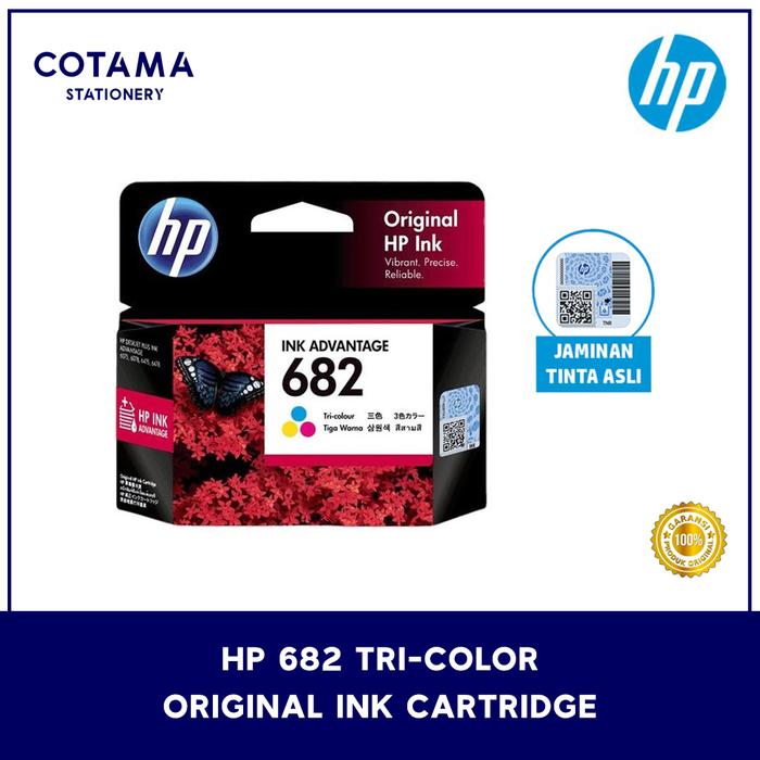 Jual Tinta Printer HP 682 Tri-Color Warna Original Ink Cartridge 1216 ...