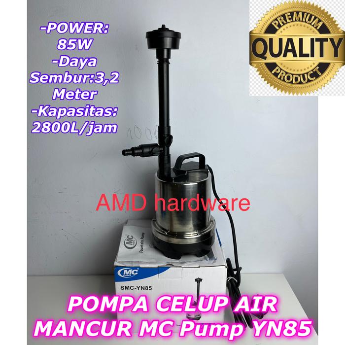 Jual MC PUMP YN85 POMPA CELUP KOLAM IKAN Sirkulasi 85W Submersible ...