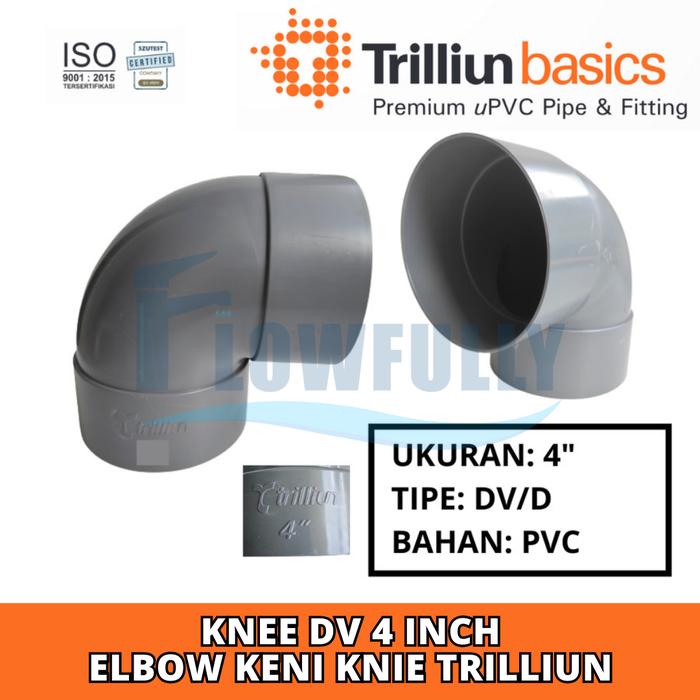 Jual KNEE DV 4 INCH TRILLIUN D PVC ELBOW KNIE KENI L 4 DIM POLOS - Kota ...