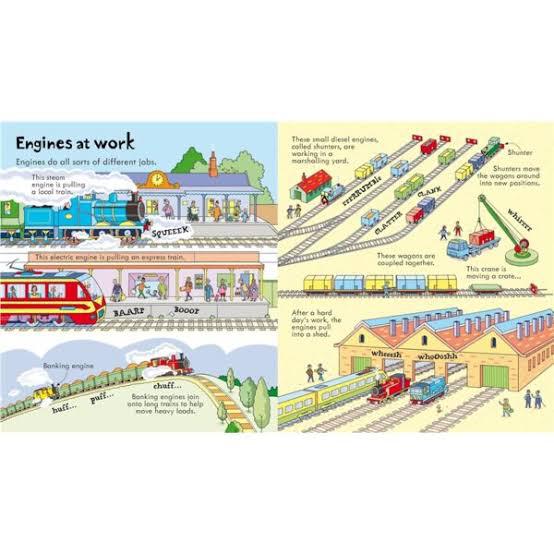 Jual Usborne Look Inside Trains Children Board Book Flaps Education ...