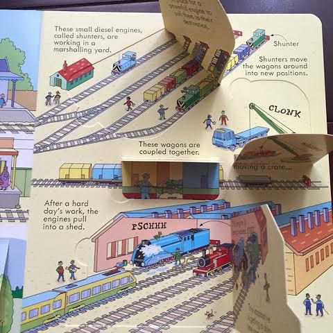 Jual Usborne Look Inside Trains Children Board Book Flaps Education ...