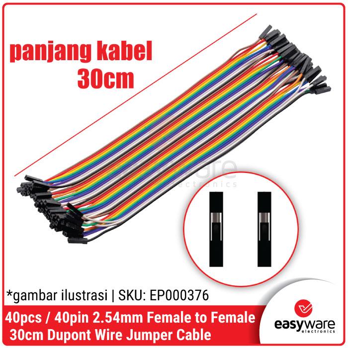 Jual 30cm Kabel Jumper Arduino Cable Dupont 30cm isi 40pcs 2.54mm ...