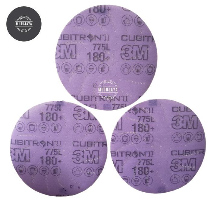 Jual 3M Cubitron II Hookit Clean Sanding Film Disc 775L , 5 in , 180 ...