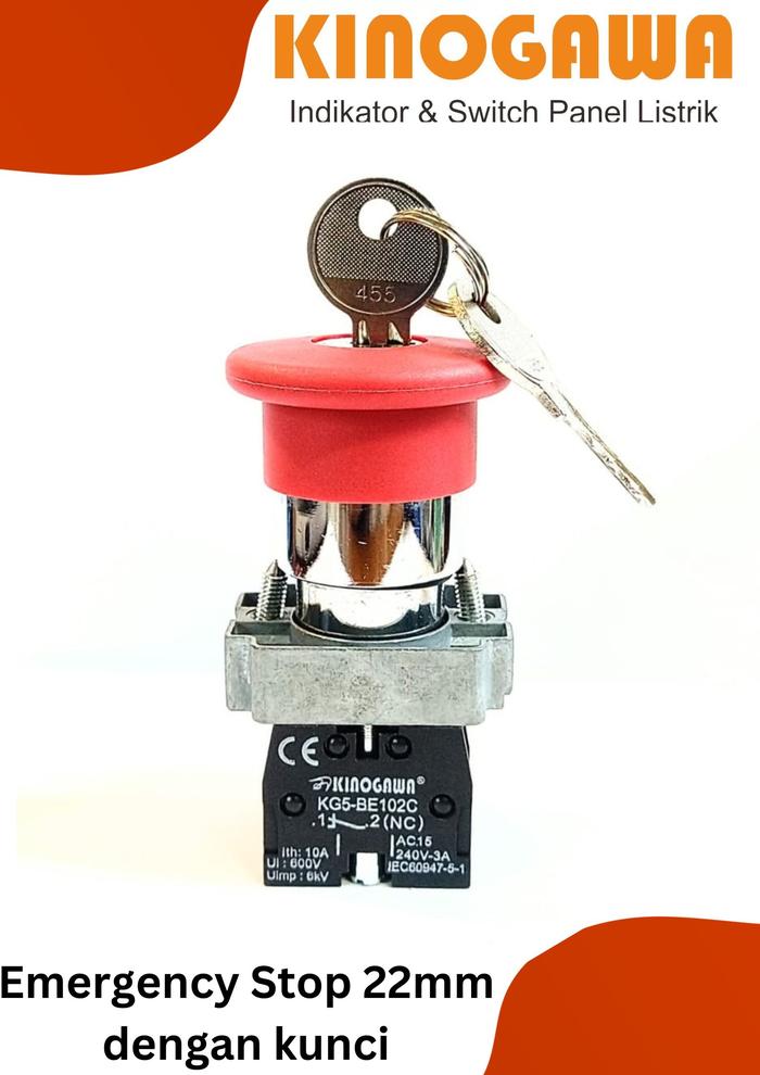 Jual Emergency Push Button With Key - Emergency Stop - KINOGAWA ...