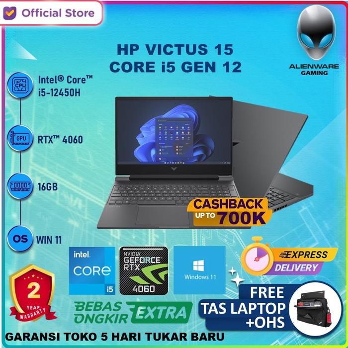 Promo HP Victus 15 i5-12450H RTX4060 8GB - 16GB 1TB W11+OHS 15.6FHD ...