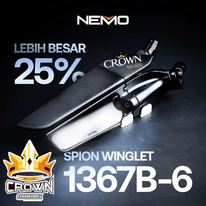 Jual Spion Winglet Nemo Cembung Aluminium Besar XMAX Nmax Aerox PCX ADV ...