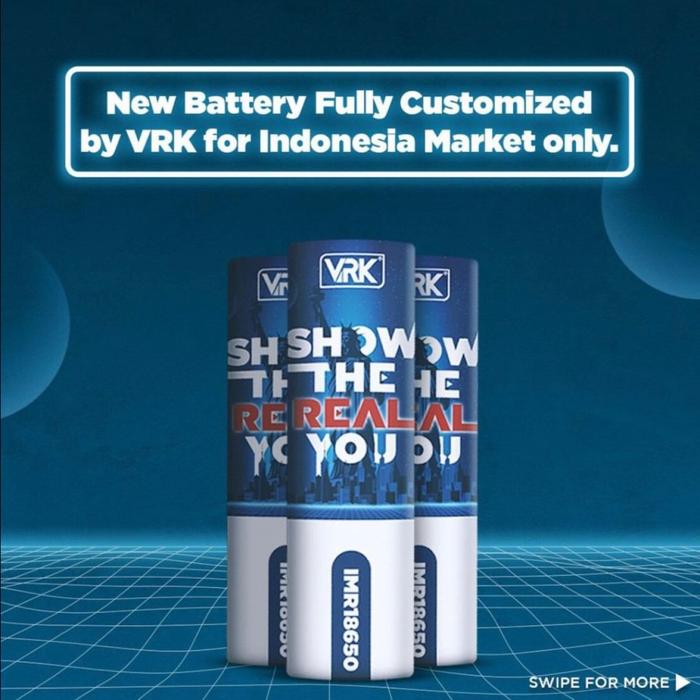 Jual Battery VRK 18650 3000Mah 40A Baterai Batere USA Vape Vapor ...