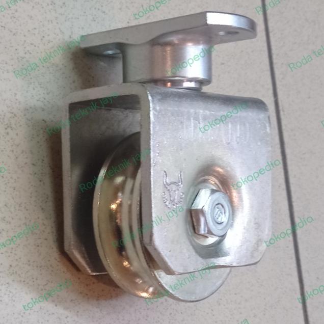 Jual Roda pagar pintu sliding bull brand 3 inchi ( 7,5 cm )rel tikung ...