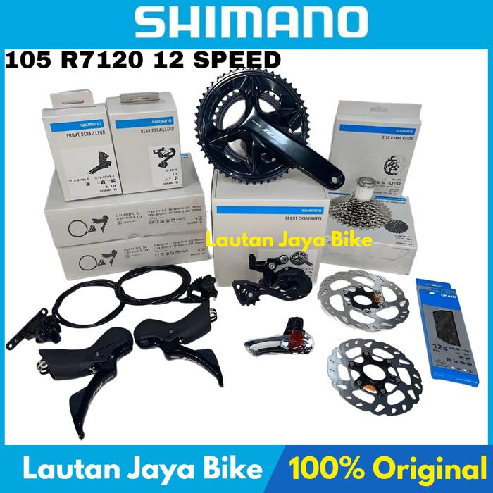 Jual Groupset Shimano 105 R7120 Hydraulic Disc Brake 12 Speed full ...