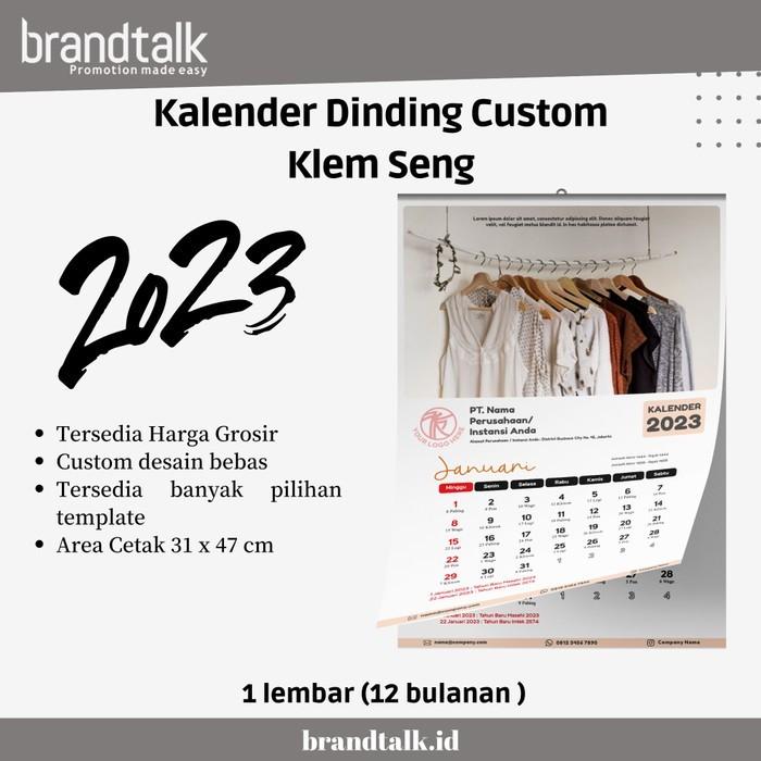 Jual Cetak Kalender Dinding Custom 2024 - Klem Besi - 1 lembar - AC ...