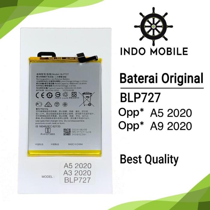 Jual BATTERY BATERAI BLP727 BLP 727 OPPO A5 2020 A9 2020 ORIGINAL ...