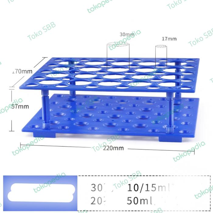 Jual Rak centrifuge tube rack tabung falcon 15 ml 50 ml besar - Kota ...