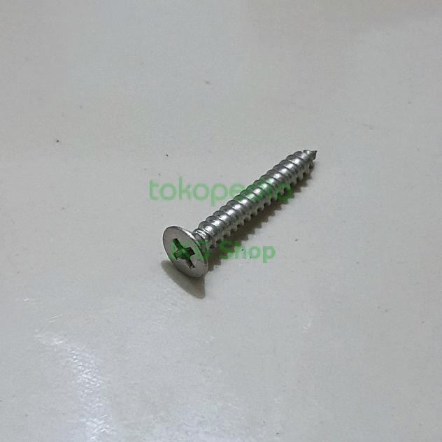Jual Skrup sekrup tapping screw stainless SUS 304 FH 6 x 1 kepala rata ...