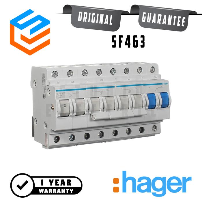 Jual Hager Change Over Switch SF463 4P 63A COS Ohm Saklar PLN Genset ...