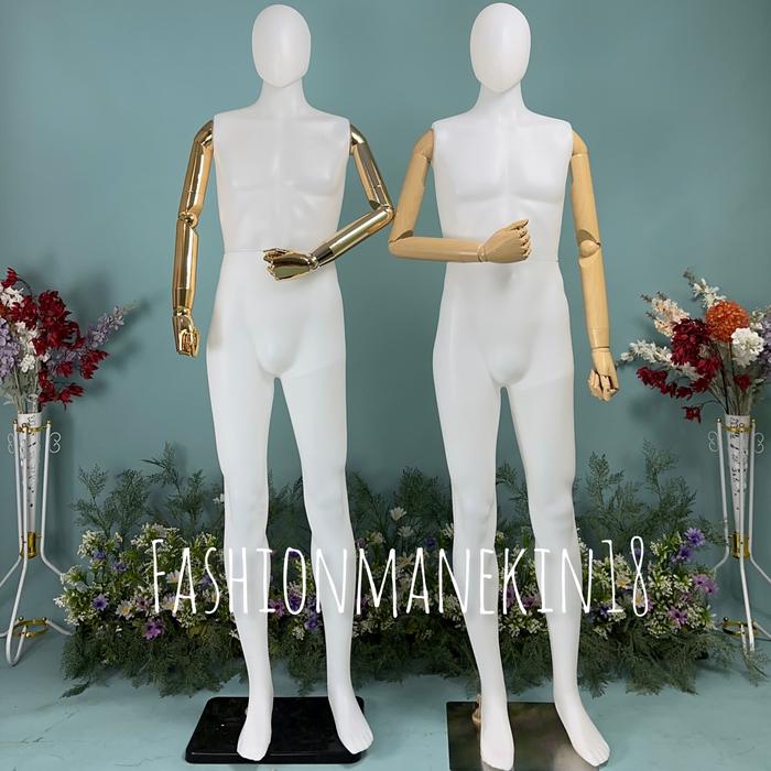 Jual MANEKIN FULLBODY PRIA + TANGAN ROBOT FLEXIBLE MOTIF KAYU - PTH ...