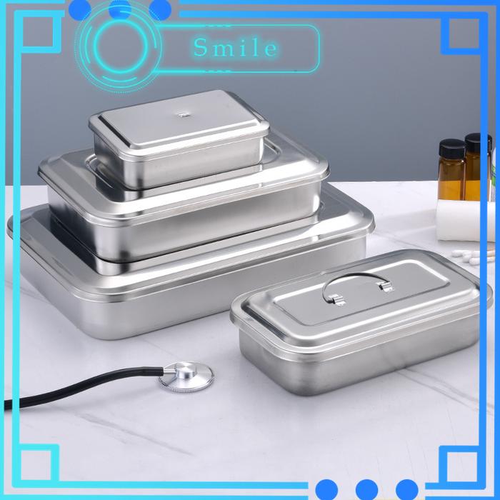 Jual Instrumen Bak Sterilizing Dengan Tutup Stainless Steel Dental Tray ...